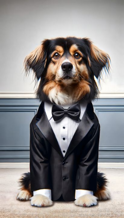 A Dapper Dog - Portraits - Drawings & Illustration, Animals, Birds ...