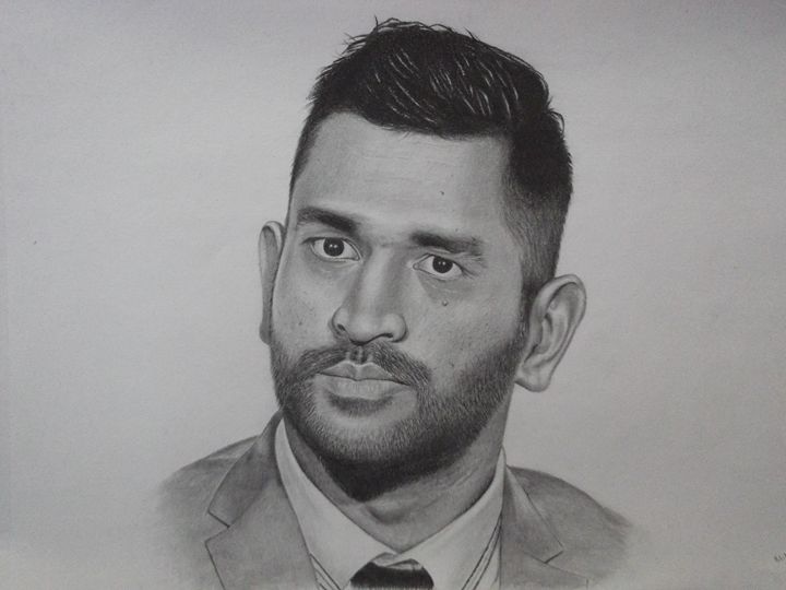 Dhoni - rohitsketches - Drawings & Illustration, People & Figures ...