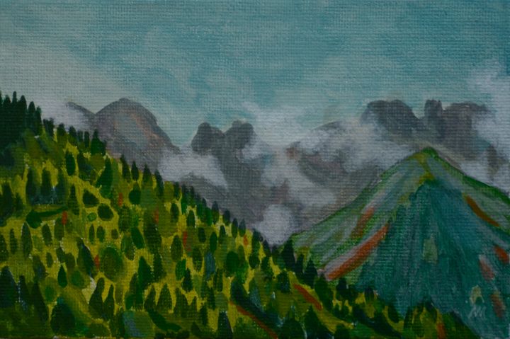 Landscape 7 - Among the Clouds - Ana Markovic Art - Paintings & Prints ...