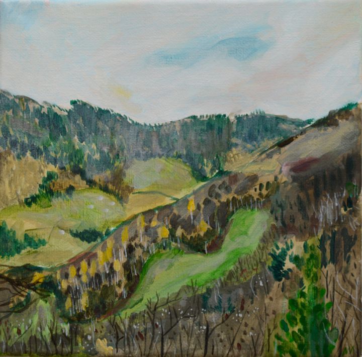 Landscape 1 - Hillside - Ana Markovic Art - Paintings & Prints ...
