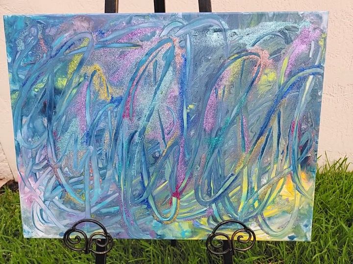 Finger painting abstract painted ca - APRIL'S COASTAL CREATIONS ...