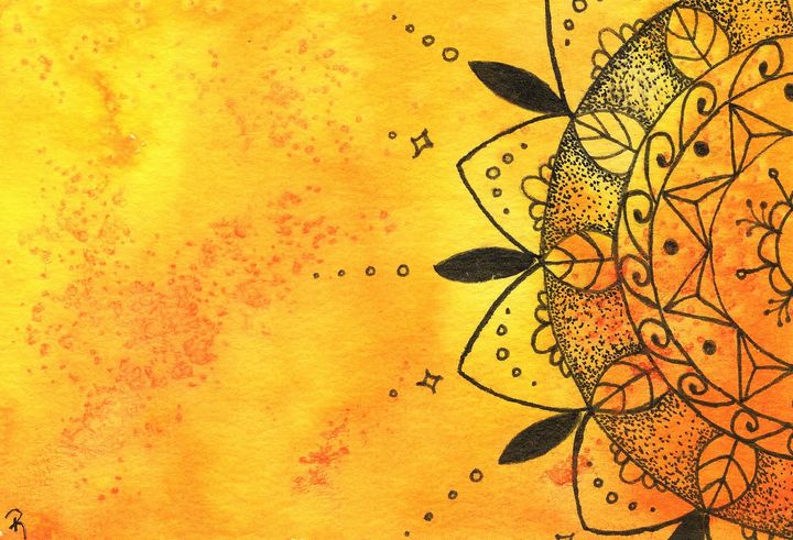 sunset mandala part 2 - Watercolor Mamas - Paintings & Prints, Abstract ...