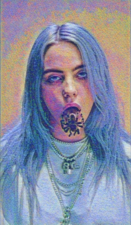Billie Eilish Creepy Artistic Paint - gallery - Paintings & Prints ...