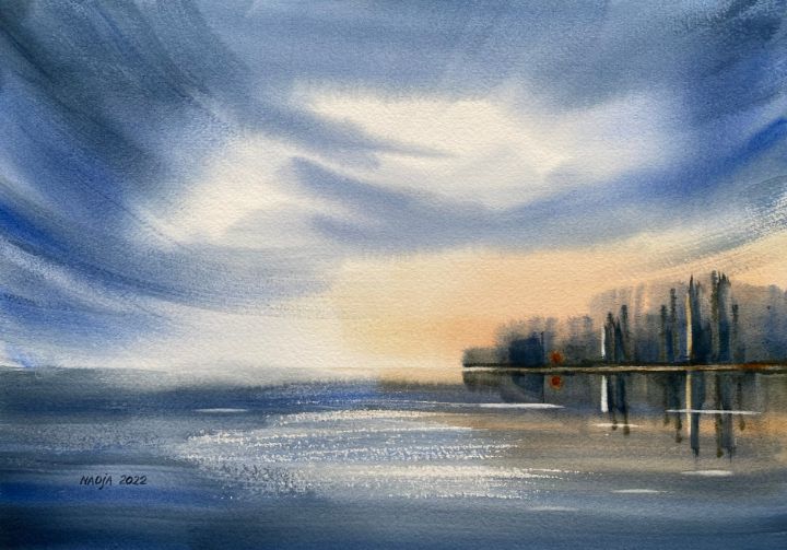 Twilight. Abstract landscape. - Nadja Yabrova Art - Paintings & Prints ...