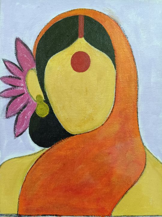 Abstract Married Woman Painting - Ritu's Art Hive - Paintings & Prints ...