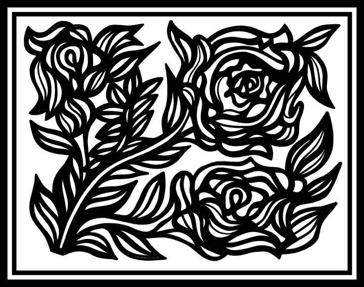Black White Flower Rose - Eddie Alfaro Art - Drawings & Illustration ...