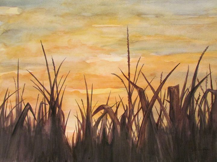 Crops Dance - Art by Julie Lemons - Paintings & Prints, Flowers, Plants ...