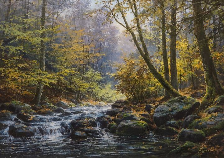 Forest river - Viktar Yushkevich Yuvart - Paintings & Prints ...