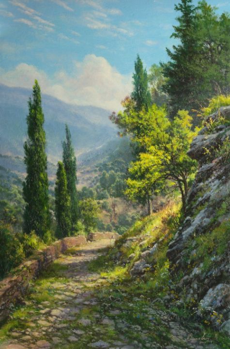 Walking in the mountains - Viktar Yushkevich Yuvart - Paintings ...