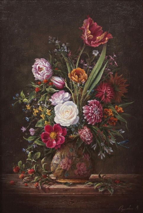 Flower Symphony - Viktar Yushkevich Yuvart - Paintings & Prints, Still ...