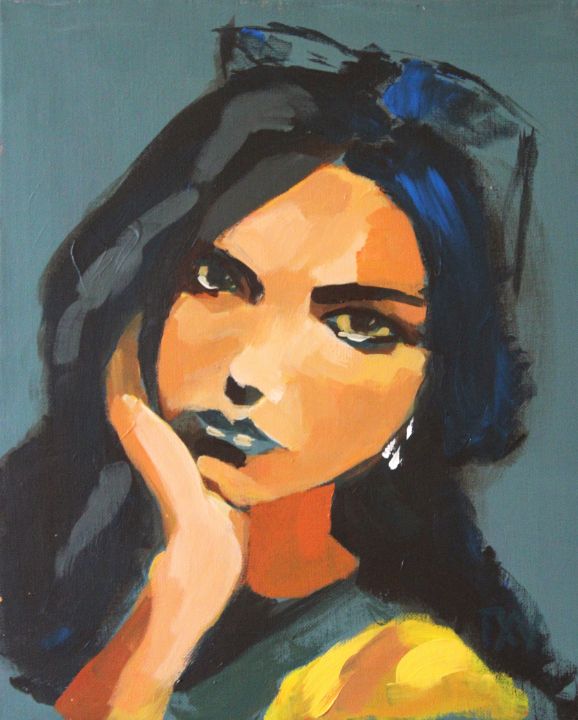 Sulk - Francois-Xavier Vaudeleau - Paintings & Prints, People & Figures ...