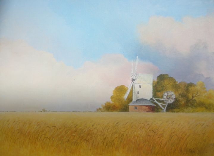 Post Mill at Aythorpe Roding, Essex - Horatio Conington - Paintings ...