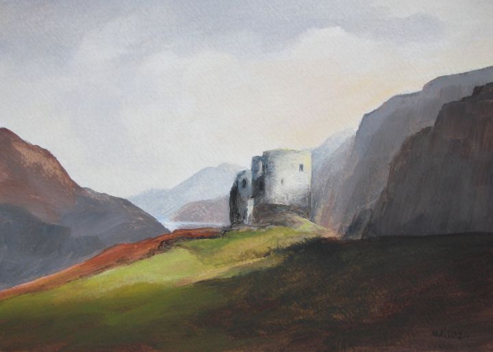 Dolbadarn Castle in Wales - Horatio Conington - Paintings & Prints ...