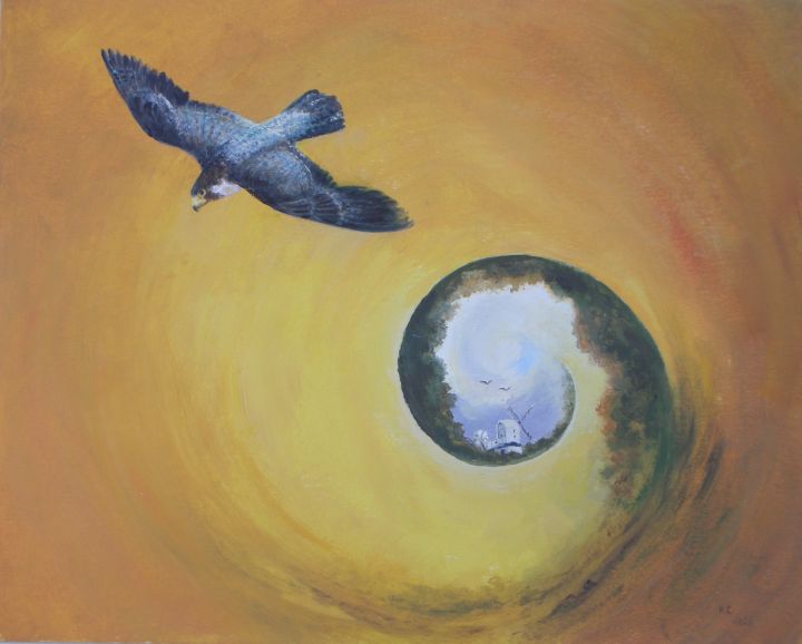 Peregrine Falcon about to swoop - Horatio Conington - Paintings ...