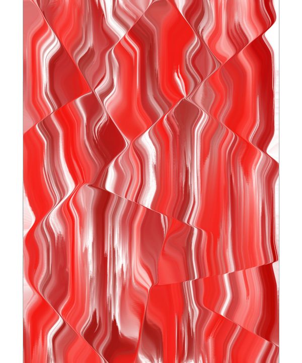 #46 DISTORTED RUBY - red-amber65 - Digital Art, Abstract, Irregular ...
