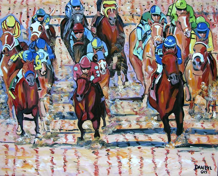 The Stretch - Art by Dan Byl - Paintings & Prints, Sports & Hobbies ...