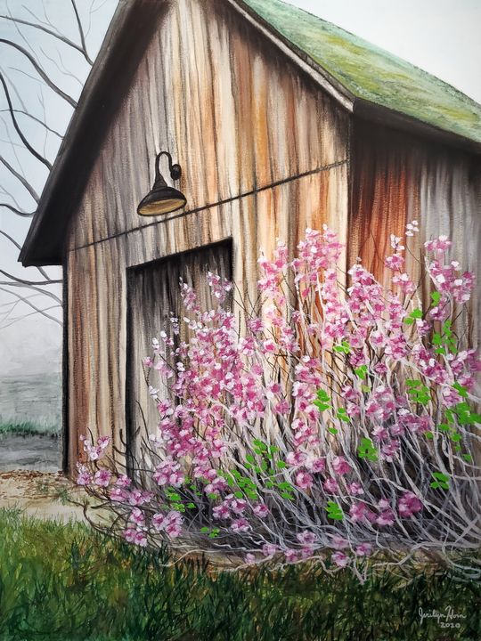 Little Spring Barn - Artwork by Jerilyn Horn - Paintings & Prints ...