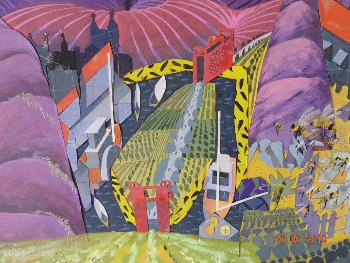 Rivertown with vines and bees - WEBB ARTWORKS - Paintings & Prints ...