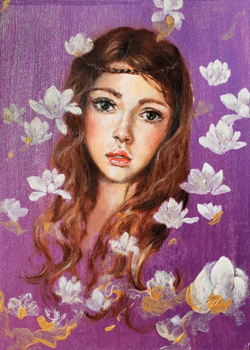 Dreamer: Magnolia - Eury Kim - Paintings & Prints, Flowers, Plants ...