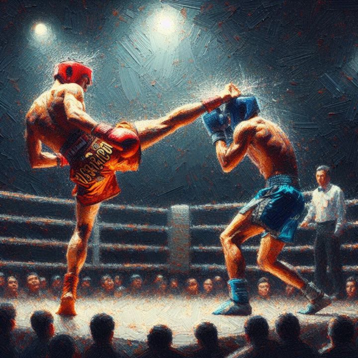 Muay Thai : Thai Boxing - Oil Paint - SiamMagicalArt - Digital Art ...