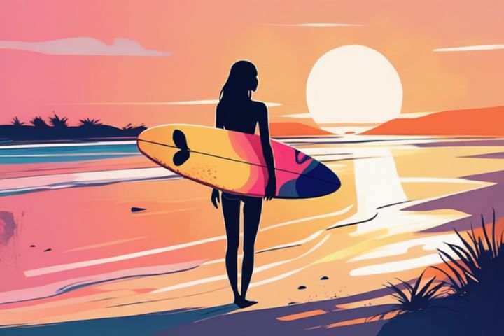 Surfer Lady - TaskMaster - Paintings & Prints, Landscapes & Nature ...
