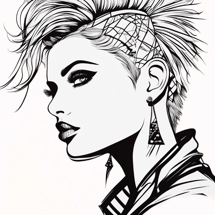 Punk Girl - vsg - Drawings & Illustration, People & Figures, Female ...