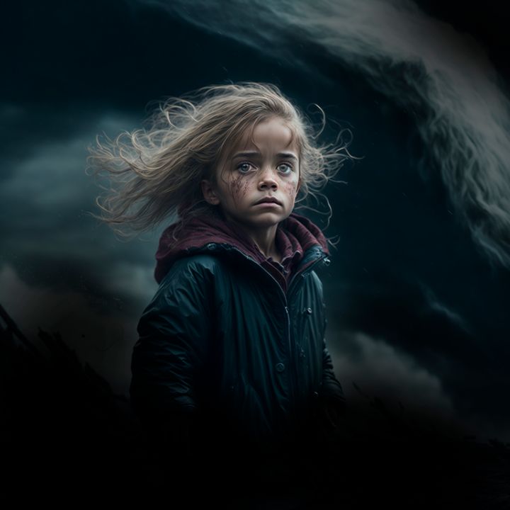 Child in a Storm - vsg - Paintings & Prints, Landscapes & Nature, Beach ...
