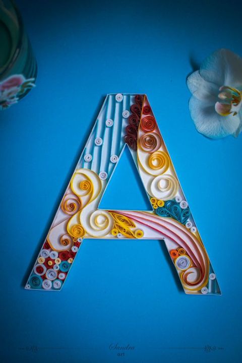 Letter A - Quilling Typography - Sandra ART - Crafts & Other Art ...