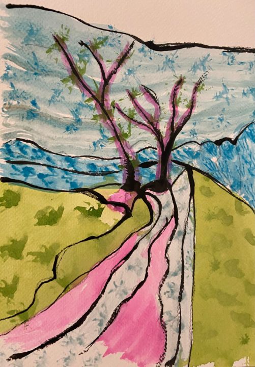 Landscape #02 - Alison E. R. Lebègue - Paintings & Prints, Landscapes ...