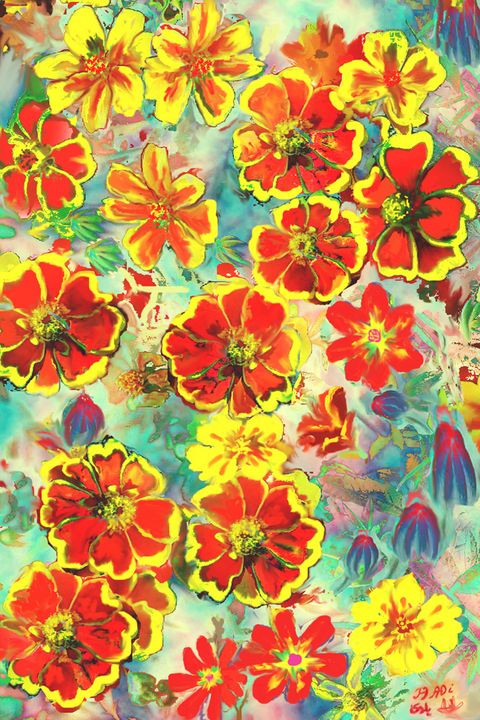 flowers - hadi hoss art2 - Paintings & Prints, Still Life, Floral - ArtPal