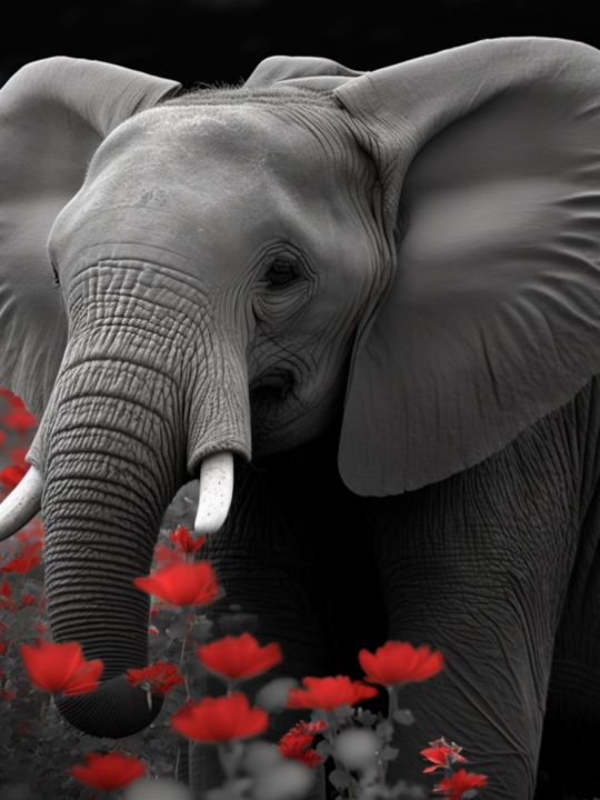 Pachyderm Lunch - Rothstein Fine Art - Paintings & Prints, Animals ...