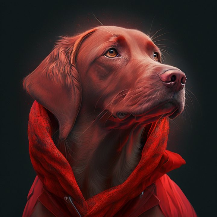 Red Dawg Sweater - Rothstein Fine Art - Paintings & Prints, Animals ...