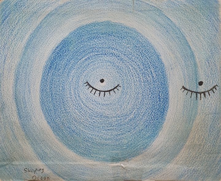 Sleeping Ocean - Rain Art - Drawings & Illustration, Landscapes ...