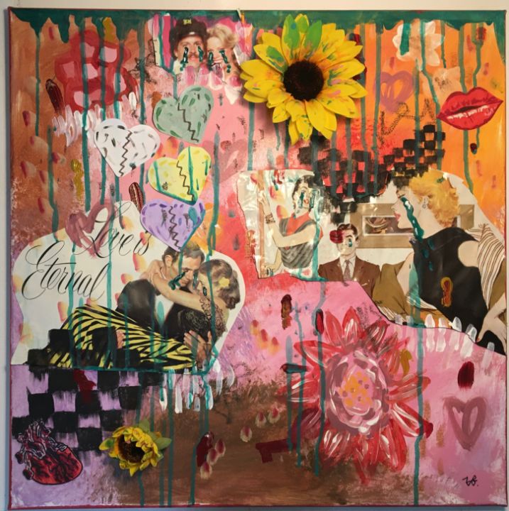 Unrequited Love - Taryn Franz - Paintings & Prints, Abstract, Collage ...