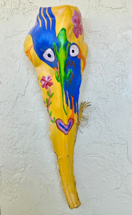 Lizard Tiki Mask - Kottke Artworks - Paintings & Prints, Animals, Birds ...