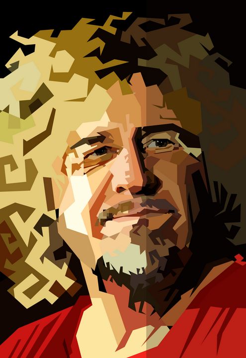 Art Retro Sammy Hagar - Retro Art WPAP - Digital Art, People & Figures ...
