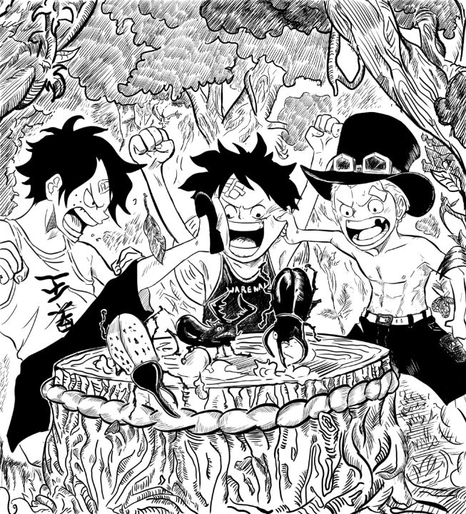 Ace Sabo Luffy - Monkey D Goofy - Drawings & Illustration ...