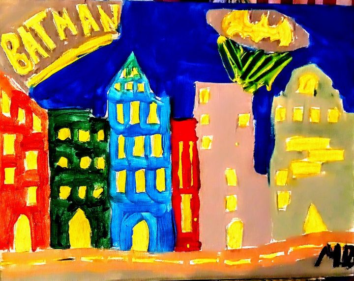 Batman City - Matthew's Art Painting's - Paintings & Prints, Abstract ...