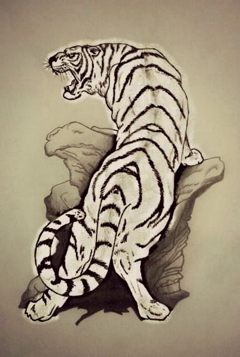White Tiger - Virgo Art - Drawings & Illustration, Animals, Birds ...