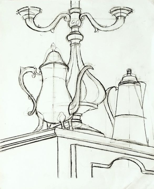 Elegance - Sophia J Piao - Drawings & Illustration, Still Life, Vases ...