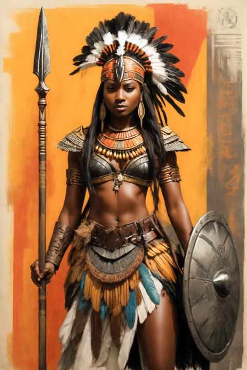 African warrior princess - Creative Digital Art - Digital Art, Ethnic, Cultural, & Tribal ...