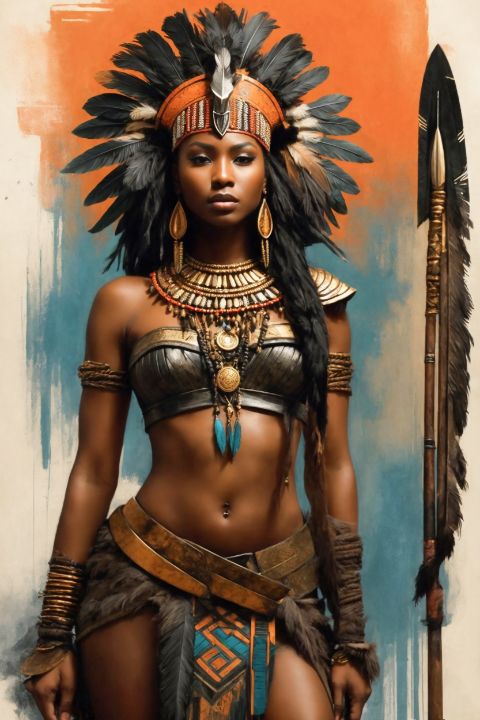 African warrior princess - Creative Digital Art - Digital Art & AI, Ethnic, Cultural, & Tribal ...