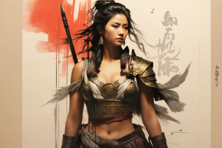 Samurai warrior princess - Creative Digital Art - Digital Art & AI, Ethnic, Cultural, & Tribal ...