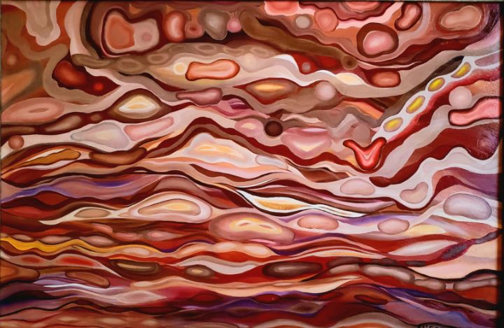The stone Agate - Alison Riley - Paintings & Prints, Abstract, Color ...