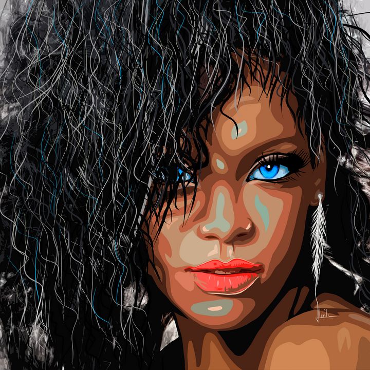 Rihanna - LevonArt - Digital Art, People & Figures, Celebrity ...