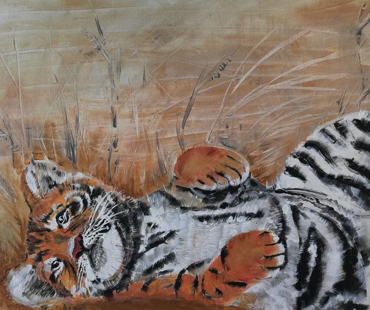 Baby Tiger - Boryana Borisova - Drawings & Illustration, Animals, Birds ...
