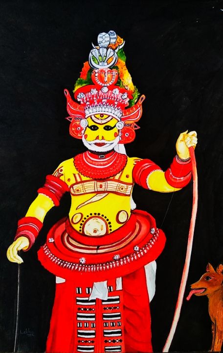 Parassini Muthappan . - Lekz Art - Paintings & Prints, Ethnic, Cultural ...