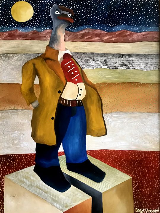 Ostrich man - Art@leo# - Paintings & Prints, Animals, Birds, & Fish ...