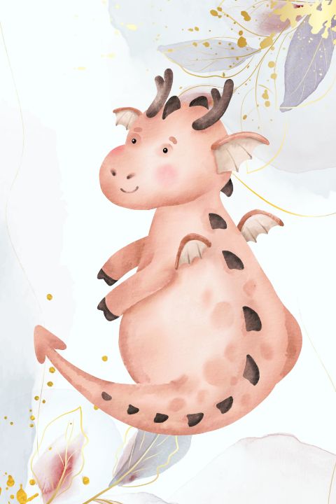 Watercolor Baby Dragon Painting - AdorableArt - Digital Art & AI ...