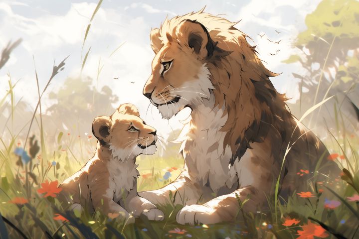 Lion Family - AdorableArt - Digital Art & AI, Animals, Birds, & Fish ...